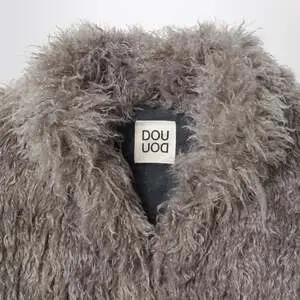 DOUUOD Taupe Faux Fur-effect Coat