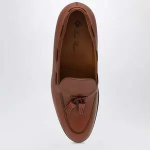 Loro Piana Serge Tassel Honey Leather Loafers