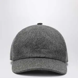 Loro Piana Melange Cashmere Baseball Cap - Grey