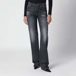 HAIKURE Straight Leg Jeans In Cotton - Black
