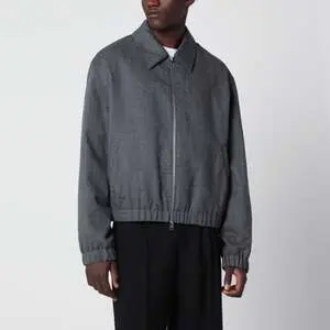 AMI Paris Carbon Padded Jacket In Virgin Wool - Grey