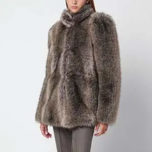 THE FRANKIE SHOP Shaded Faux Fur-effect Jacket - Beige