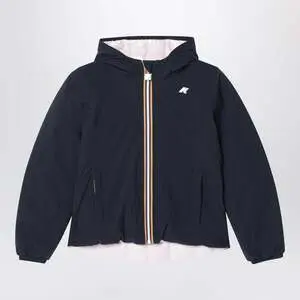 K-WAY Reversible Blue/light Pink Down Jacket - Multicolor