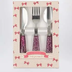 KONGES SLØJD Sparkling Sangria Glitter Stainless Steel Cutlery
