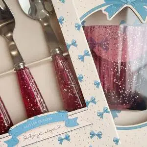 KONGES SLØJD Sparkling Sangria Glitter Stainless Steel Cutlery