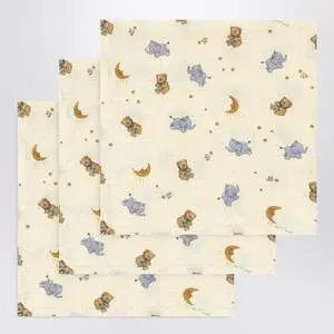 KONGES SLØJD Pack Of 3 Organic Cotton Cloths - Multicolor