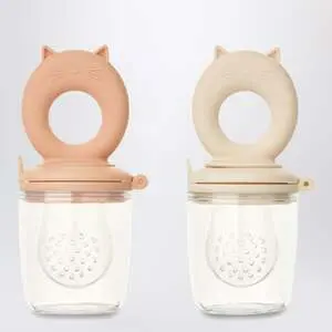 LIEWOOD Set Of Two Miranda Food Containers In /ecru - Pink