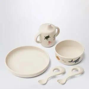 LIEWOOD Ryle Silicone Feeding Set - White