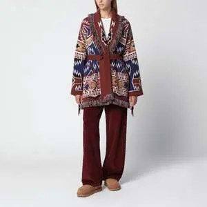 Alanui Amazing Journey Blue Virgin Wool Cardigan