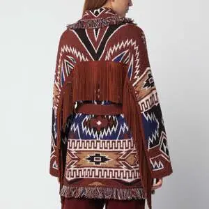 Alanui Amazing Journey Blue Virgin Wool Cardigan