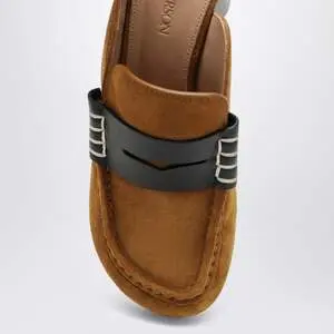 JW Anderson Caramel And Black Leather Heeled Moccasin