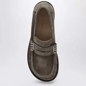 JW Anderson Dark Taupe Suede Loafers - Brown