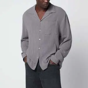 Séfr Crinkled-effect Cotton Shirt