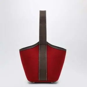 Rue De Verneuil Narita S Flannel Bucket Bag - Red