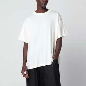Fear Of God Ivory Essentials T-shirt In Tri-blend Jersey - White