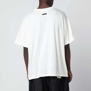 Fear Of God Ivory Essentials T-shirt In Tri-blend Jersey