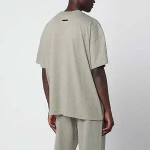 Fear Of God Essentials Seal Heather T-shirt In Tri-blend Jersey - Grey