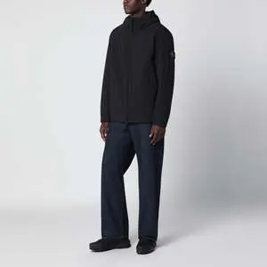 Stone Island Hooded Jacket In Technical Fabric