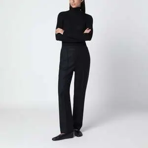 MAISON MARGIELA Straight Navy Virgin Wool Trousers