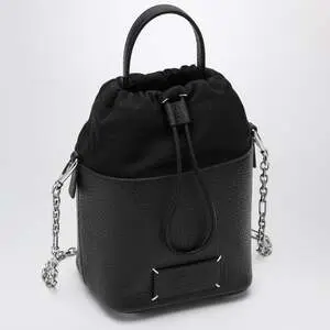 MAISON MARGIELA 5ac Small Leather Bucket Bag - Black