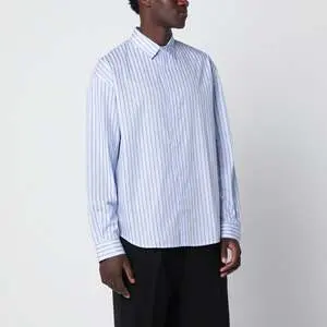 Jacquemus Simon Blue Striped Cotton Shirt - Light Blue