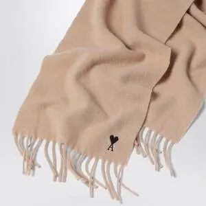 AMI Paris De Coeur Wool Scarf
