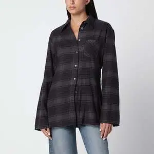 Our Legacy Daisy Checked Cotton Flannel Shirt - Black