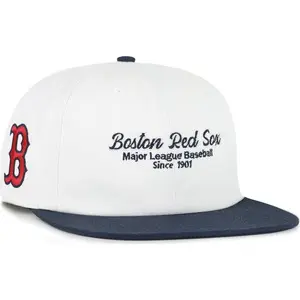 '47 Navy Boston Red Sox Script Stack Relaxed Captain Snapback - White