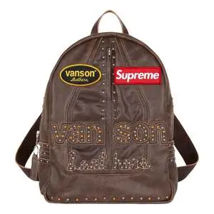 Supreme Fw25 X Vanson Leathers X B.b. Simon Backpack - Brown