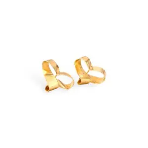 ORIAKU STUDIO Ifunanya Earrings Heart Shaped Plated Handcrafted In Kenya - Gold