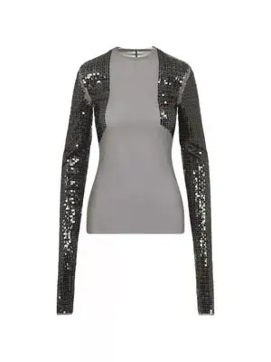 Rick Owens Dennis Sequin-embellished T-shirt