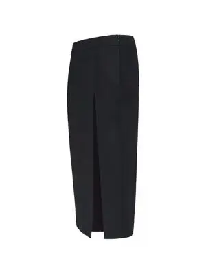 DONDUP Front-slit Canvas Midi Skirt