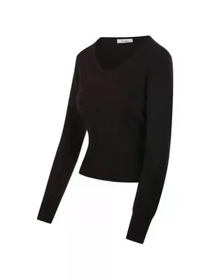 Max Mara Ribbed-knit Scoop-neck Sweater