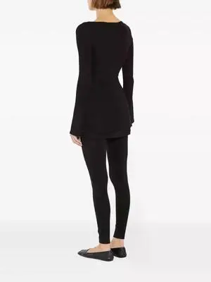 THE PARK Evelyn Boat-neck Long-sleeved T-shirt - Black