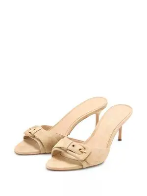Veronica Beard Tia Buckle-detail Sandals - Neutrals