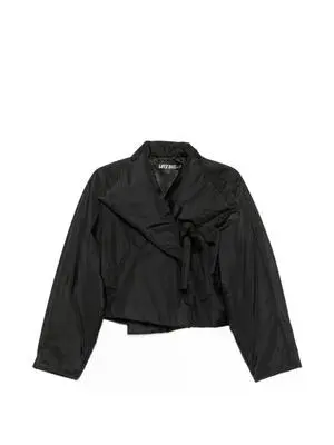 LUTZ HUELLE Bow-detail Cropped Jacket - Black