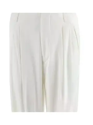 DARKPARK Simona Pleated Stirrup Trousers - White