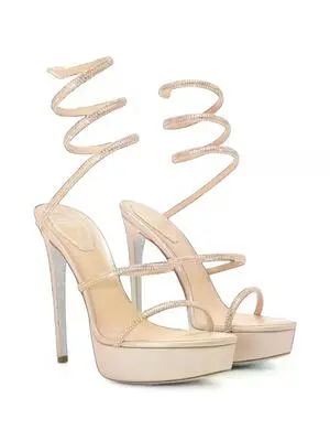 Rene Caovilla Cleo Rhinestone-embellished Platform Sandals