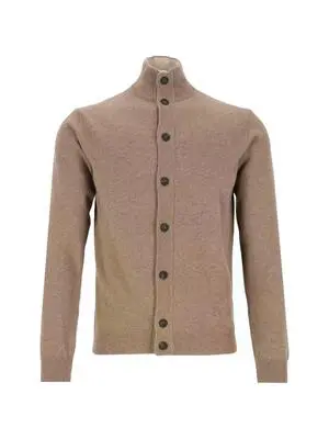 Al Duca D'aosta High-neck Button-up Cardigan - Neutrals
