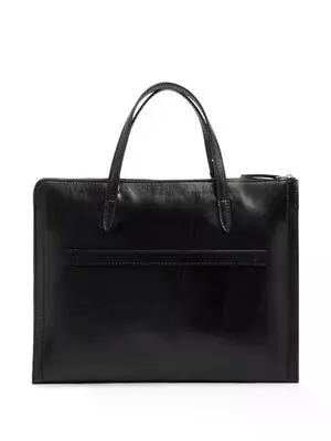 THE BRIDGE Leather Laptop Bag - Black