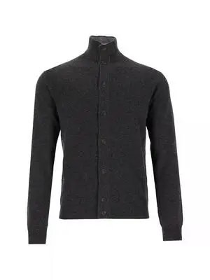 Al Duca D'aosta High-neck Button-up Cardigan - Grey