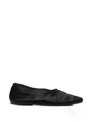 Marsèll Brushed-texture Ballet Flats - Black