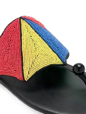 Staud Umbrella Bead-embellished Sandals