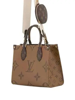 LOUIS VUITTON 2000-2026 Monogram Reverse Giant Onthego Pm Satchel