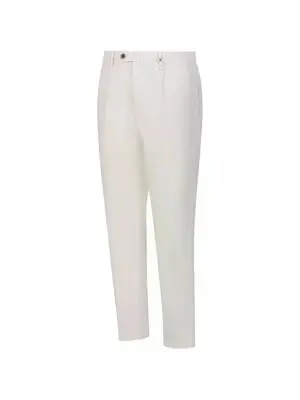 MYTHS Pleated Straight-leg Trousers - Neutrals