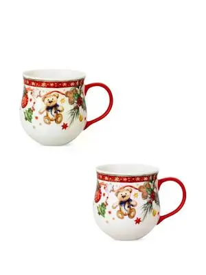 HUTSCHENREUTHER Christmas Teddy-bear-print Mugs - Multicolour