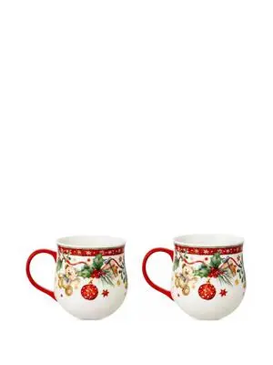 HUTSCHENREUTHER Christmas Teddy-bear-print Mugs - Multicolour