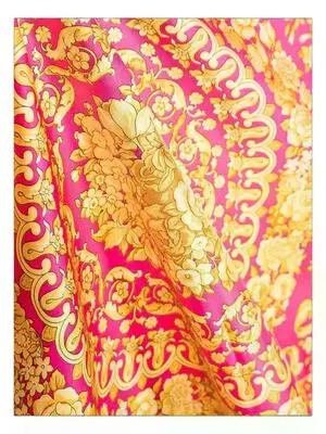 Versace Barocco-pattern Scarf - Pink