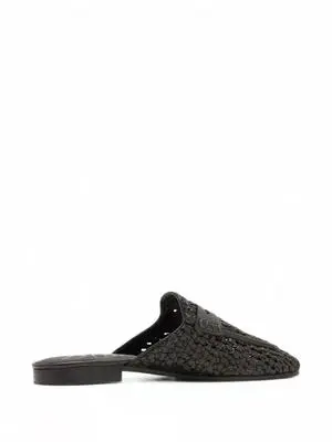 Sam Edelman Tullie Penny-strap Woven Flat Mules - Brown