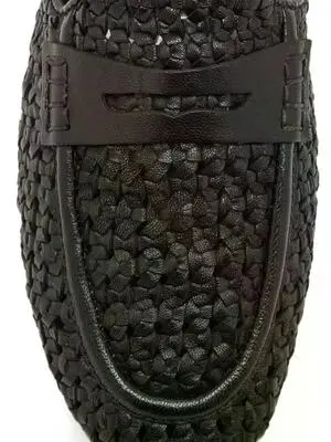 Sam Edelman Tullie Penny-strap Woven Flat Mules - Brown